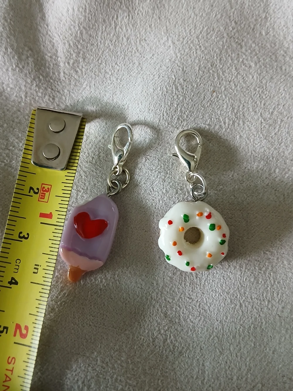Hand Crafted | Bags | Ice Cream Donut Novelty Mini Bag Charms Set Of 2 ...